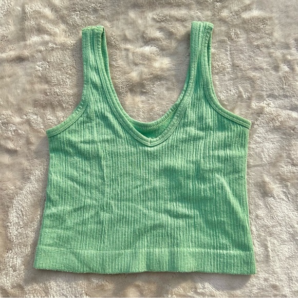 Urban Outfitters | Tops | Uo Green Ribbed Tank | Poshmark